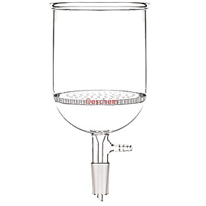 Deschem 2000ml Suction Filtration Device 90mm Pore Plate Buchner Funnel 2L Erlenmeyer Flask & Filter Paper kit