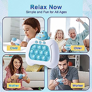 Pop Light Up Game, Handheld Fidget Light-up Pop Toys for Kids 6-12, Push Pop Sensory Toys with Memory Games, Stress Relief Pop Puzzle Game for Boy Girl Teens