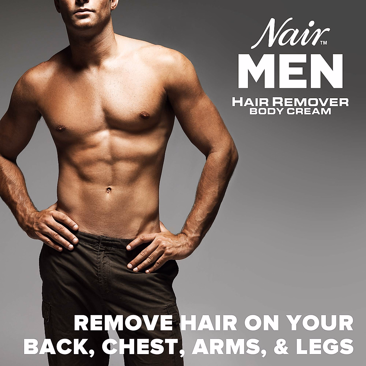 Nair Men's Hair Removal Cream, Body Hair Remover for Men, 13 Oz Bottle