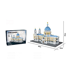 St.Paul's Cathedral Castle Collection Famous Architecture Model Building Block Set (7053pcs ) Micro Mini Bricks Toys Gifts for Kids and Adults