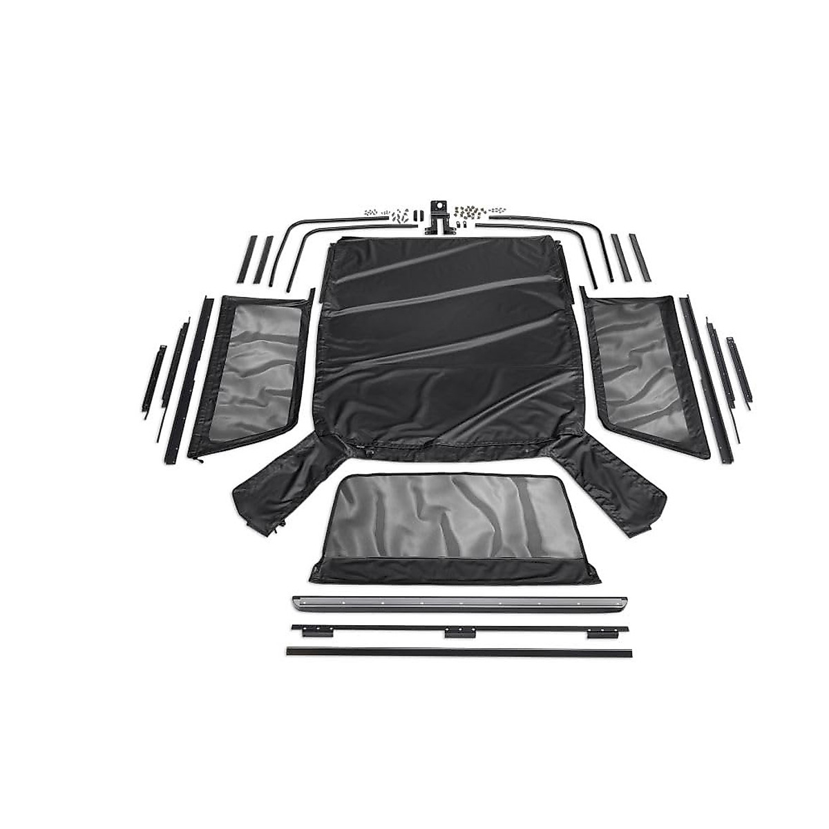 Rampage Complete Soft Top | Vinyl, White with Tinted Windows, includes Frame & Hardware | 98402 | Fits 1966 - 1977 Ford Bronco