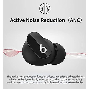Real Wireless Bluetooth Headset Active Noise Reduction in Ear Sports Headset (Black)