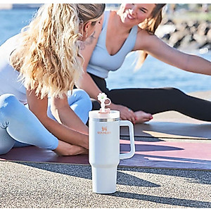 10mm Straw Cover, 6pcs Straw Covers Cap for Stanley Cup 40 oz 30 oz Food Grade Silicone Cute Large Cloud Flower Straw Topper Tips Cover Protector Plugs for Stanley Tumblers for Stanley Cup Accessories