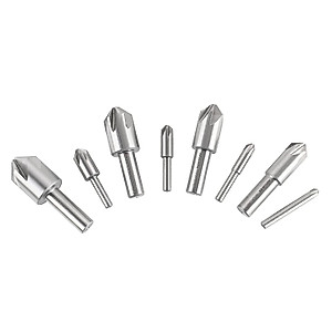 Accusize Industrial Tools 90 Degree 6 Flute H.S.S. Machine Countersink, 8 Pcs, 0206-2016