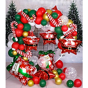 AULE Christmas Balloon Garland Arch Kit 120Pcs Balloons for Xmas