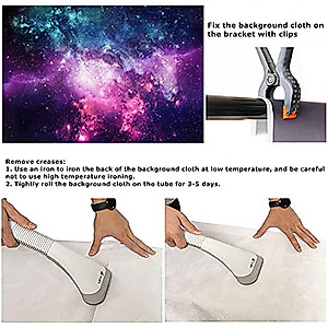 7x5ft Space Galaxy Birthday Backdrop, Universe Nebula Starry Sky Photography Background, Outer Space Galactics Photo Backdrop for Boy Girl Party Banner Baby Shower Decoration Photo Booth Prop, Vinyl