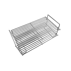 DcYourHome Double Layer Stainless Steel Smoke Shelf/Grill Warming Rack Foldable Multipurpose Jerky Rack for Traeger and Other Wood Pellet Grills & Gas Grills & Grill Grate Accessories