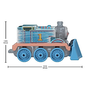 Thomas & Friends Fisher Price Snow Thomas Push-Along Toy Train for Kids Ages 3 and Up