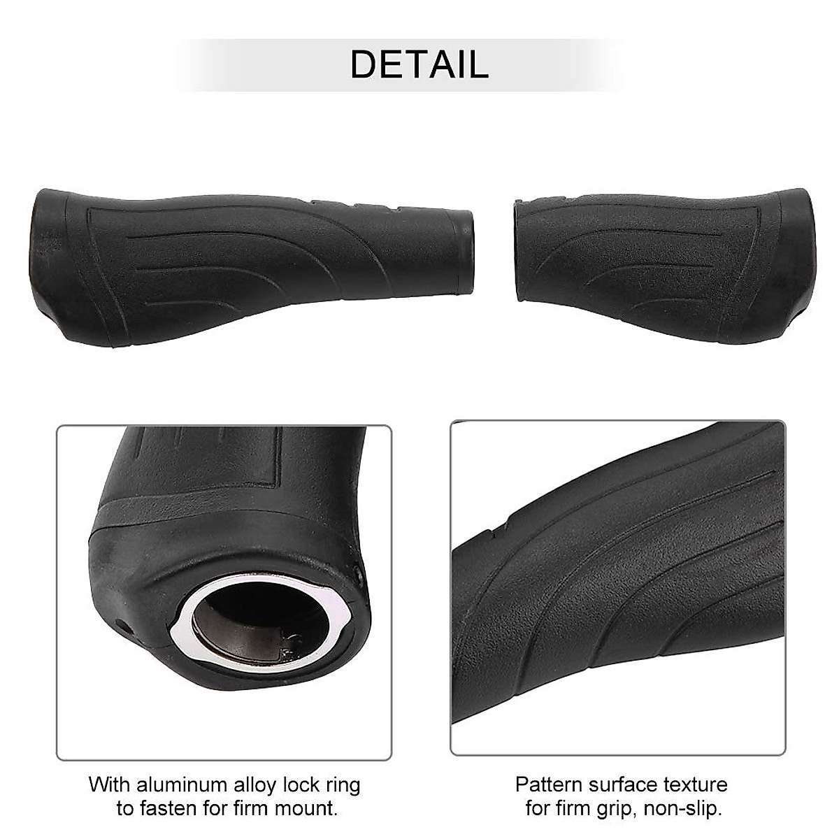 VGEBY Handlebar Grips Bike End Grips Rubber Folding Handle Sleeve Good for Outdoor Use(1*Long+1*Short) Grip Shift Grips Short Grip Shift Grips Grip Shift Grips Ebike Handlebar