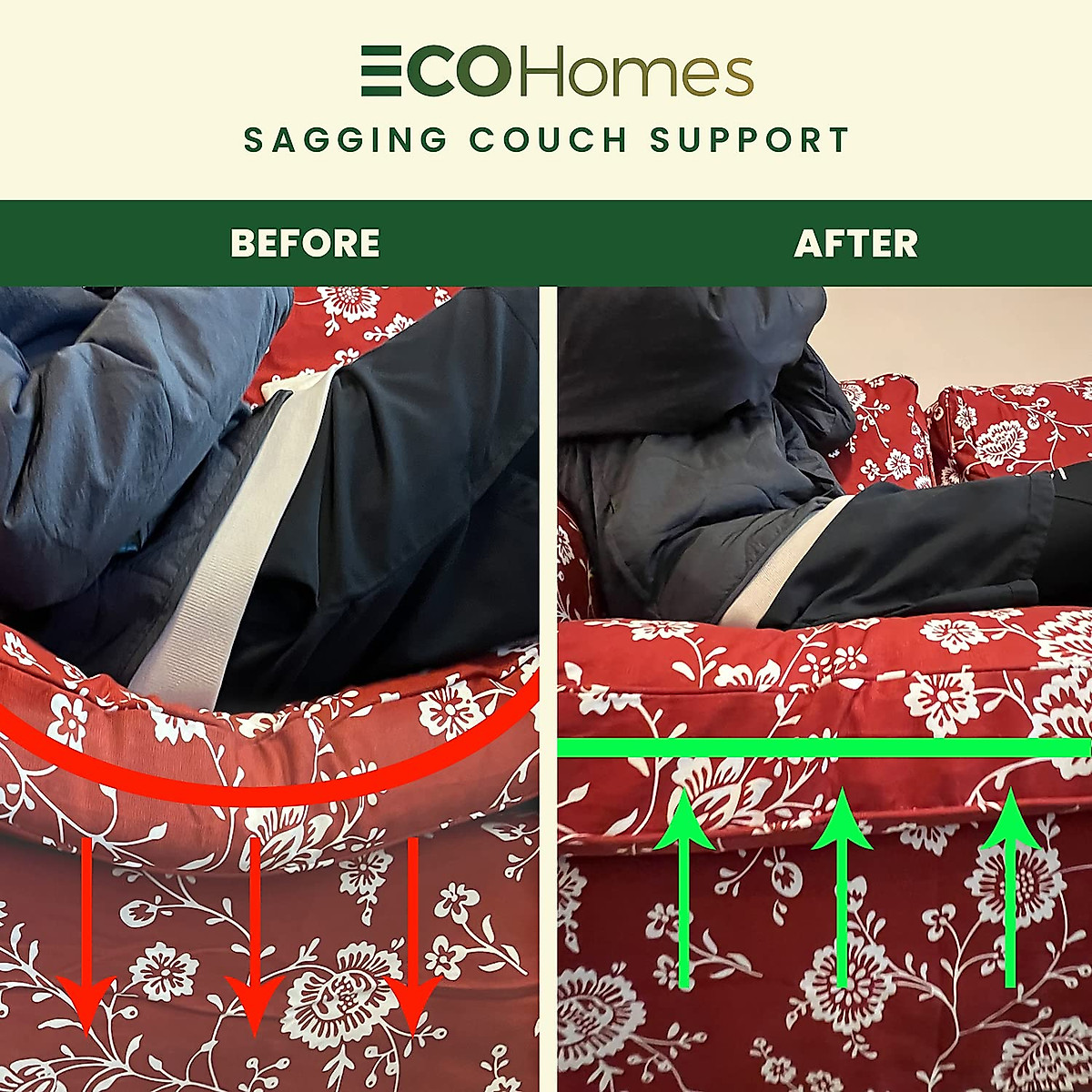 ECOHomes Couch Supports for Sagging Cushions - Couch Cushion Support for Sagging Seat | Repair Your Sofa & Arm Chairs Easily with Cushion Support Board Replacement, No More Sag (67 x 20)