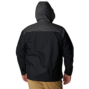 Columbia Men's Glennaker Lake Rain Jacket, Black/Grill, 4X Tall