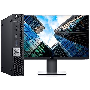 Dell Optiplex 7060 Micro MFF Desktop PC Intel i7-8700T 6-Cores 2.40GHz 32GB DDR4 128GB M.2 NVMe SSD(Boot)256GBSSD, WiFi BT HDMI, with Dell 24 P2419HLCD Windows 10 Pro (Renewed) ¦