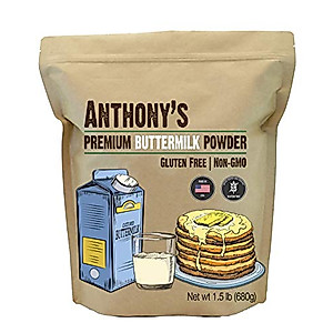 Anthony's Premium Buttermilk Powder, 1.5 lb, Gluten Free, Non GMO, Made in USA, Keto Friendly, Hormone Free