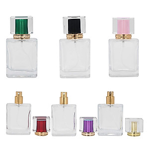 Yosoo Empty Perfume Bottle, 6pcs 50ml Empty Spray Bottle Glass Refillable Refilling Perfume Bottle Makeup Empty Spray Bottle Perfume Atomizer Dispenser for Aromatherapy