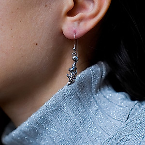 The Magic Zoo Sterling Silver Possum Earrings for Women - Handcrafted in the USA Opossum Gifts - Possum Gifts