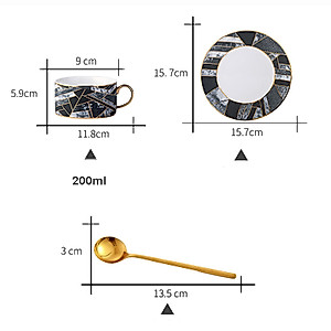 Utility Ceramic Coffee Tea Cups and Saucers Vintage Coffee Mugs Set of 6 Cappuccino Cup Tea Cup and Saucer Gift Sets 200ml Teapots