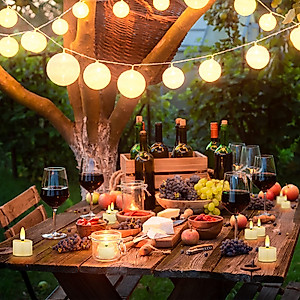 Daord USB Rechargeable 3D Wicks Tealights Candle Flameless Flickering Battery Operated with Remote Control & Timer Realistic Led Tea Lights for Halloween Christmas Home Decor (12 PCS,Rechargeable)