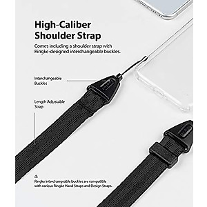 Ringke Air Shoulder Strap Compatible with iPhone 12 Pro Max Case, Crossbody Necklace Lanyard with Clear TPU Silicone Phone Cover for 6.7-inch (2020) - Clear