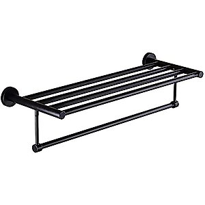 Towel Racks, Towel Rack Bathroom Shelf European Rack Stainless Steel Double Towel Rack Oil Rubbed Bronze Bath Towel Rack Shelf Wall Mounted Towel Rack Hotel Hardware Bathroom Accessories/50Cm/a