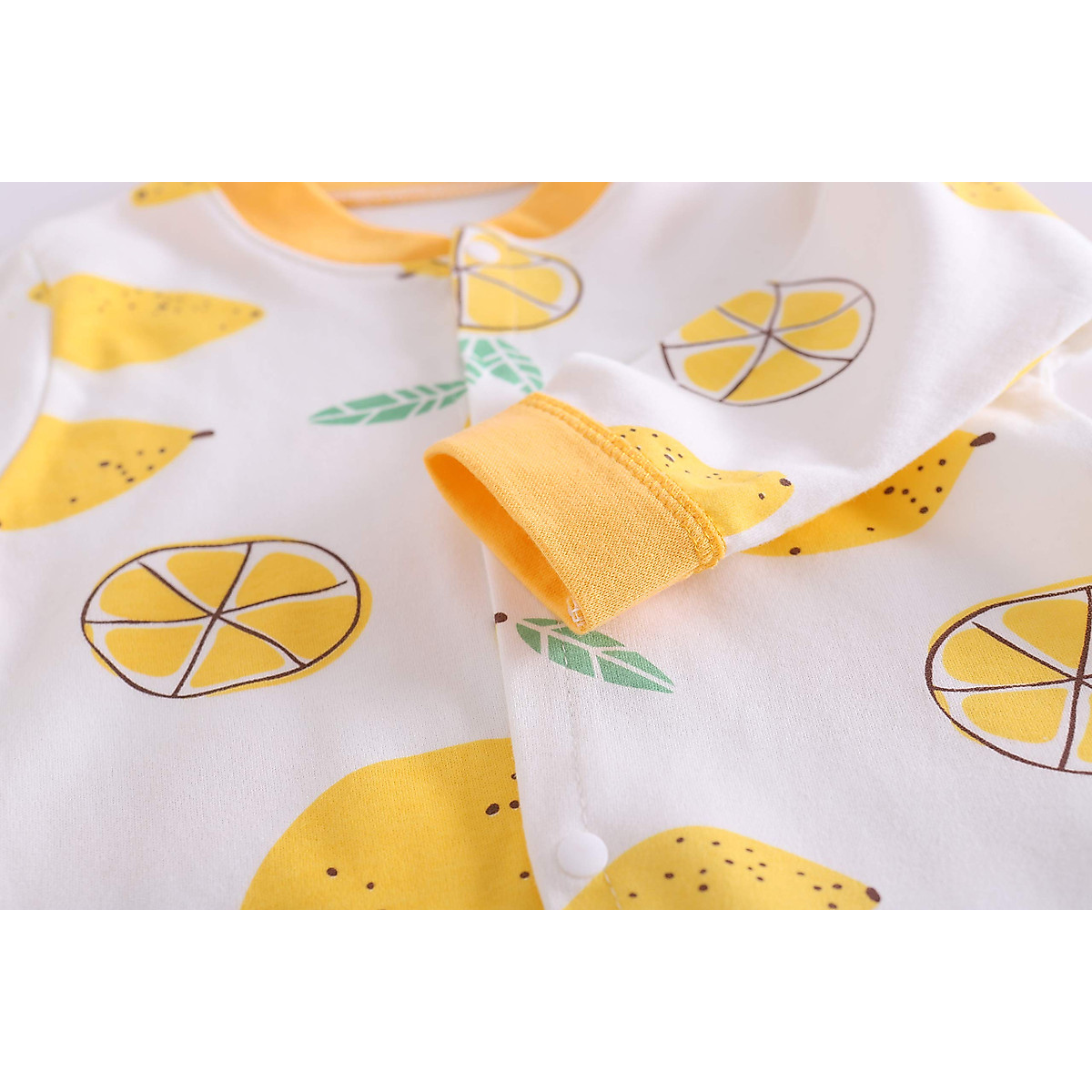 Vinesen Newborn Infant Baby Boy Girl One-Piece Outfits Summer Clothes Cotton Long Unisex Romper Jumpsuit 3-6 Months Avocado