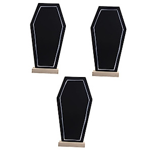 STOBOK 3pcs Mini Blackboard Small Chalkboard Sign Table Top Decor Mini Chalkboard Food House Decorations for Home Decorative Blackboard Black Decor Ornaments Wooden Household