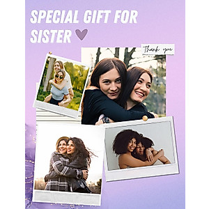 Onebttl Sister Gifts from Sister, 40 oz Insulated Stainless Steel Wine Tumbler with Lid and Straw, Funny gifts for Sis on Mother's Day, Birthday, Christmas, Violet-Blue, Best Sister Ever