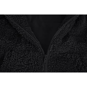 Karlywindow Toddler Boys Girls Fleece Jacket Fuzzy Winter Warm Teddy Coat for Kids Baby