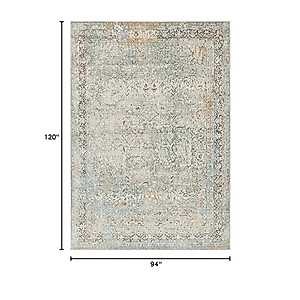 Jaipur Living Vibe Thayer 7'10"X10' Area Rug, Updated Traditional Green for Indoor Spaces