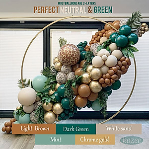 Kozee Double-Stuffed white sand Balloons Different sizes 63 PACK 18+12+10+5 inch beige Balloon Garland kit For Wedding Birthday baby shower anniversary decorations