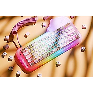 EPOMAKER Kitty 138 Keys XDA Profile PBT Dye Sublimation Keycaps Set for Mechanical Gaming Keyboard, Compatible with Cherry Gateron Kailh Otemu MX Structure