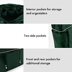 Creative Knitwear Diaper Tote Bag, Large Multi-Purpose Bag with Changing Pad, Miami Hurricanes Logo, Hunter