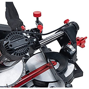 GENERAL INTERNATIONAL 7-1/4" Compound Sliding Miter Saw - 10A Dual Slide Rail Chop Saw with 0-45° Bevel & 1mW Laser Alignment System - MS3002