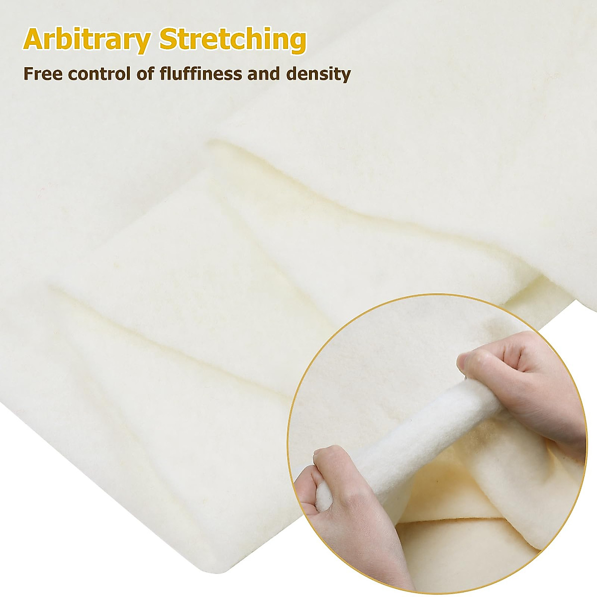 12" x 39" Wool Felt Fabric, Pure Merino Felt Fabric for Sewing DIY Wool Felt Craft Needle Felting Wet Felting Handmade Home Liners Weaving Beige