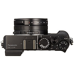 Panasonic Lumix DMC-LX100 Digital Camera, 12.8MP, 3.0-Inch Display, 24-75mm Leica DC Vario-Summilux f/1.7-2.8 Lens, 4K Ultra HD Video, HDMI/USB, Wi-Fi, NFC (Black) - International Version