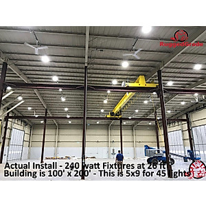 RuggedGrade 240 Watt - Titan 5 - CS Series LED High Bay UFO Light - Color Selectable on Fixture 4000K/5000K