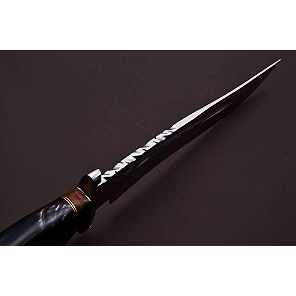 Handmade D2 Custom Steel Hunting Bowie Knife Fixed Blade with Leather Sheath 1089