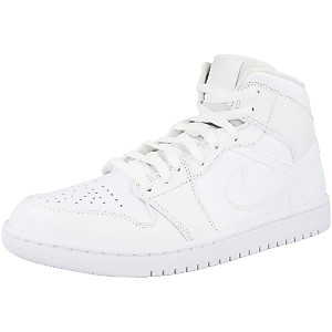 Nike Men's High-Top Sneakers Basketball Shoe, White White White, 12