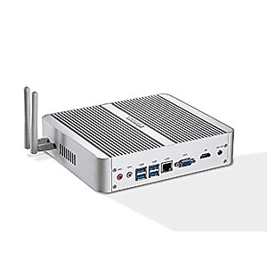 KINGDEL Fanless Mini PC, Powerful Mini Desktop Computer, Intel i5 8th Gen. 4 Cores CPU, 16GB DDR4 RAM, 250GB SSD, 4096x2304, HD Port, LAN, VGA, 4xUSB 3.0, W-11 Pro