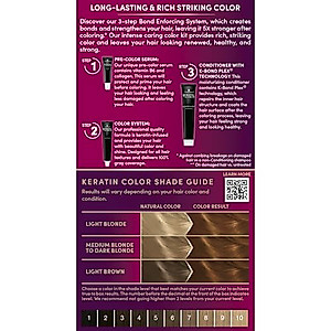 Schwarzkopf Keratin Color Permanent Hair Color, 7.5 Caramel Blonde, 1 Application Professionally Inspired Permanent Hair Dye for up to 80% Less Breakage vs Untreated Hair and up to 100% Gray Coverage
