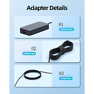 19.5V AC Charger Fit for LG 32" 34" 34UC80-B 34UM95C-P 34UB88 34UB88-P 34UC87C-B 34CB98 34CB88 34UC88-B Power Supply Adapter Cord