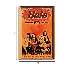 SHOKHI Hole 1995 Tour Poster Rock Band Poster Retro Poster Poster Decorative Painting Canvas Wall Posters and Art Picture Print Modern Family Bedroom Decor Posters 12x18inch(30x45cm)
