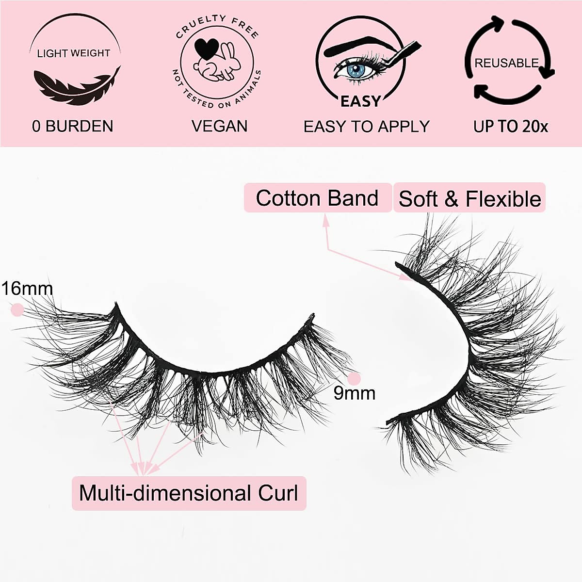 APCYUST Lashes Bulk 30 Pair Wholesale Short Natural Lash Fluffy Mink Eyelashes 15mm Faux Mink False Lash 16mm Cat Eye Fake Eyelash Soft 14mm Wispy Strip Eye Lashes with Individual Portable Lash Pack