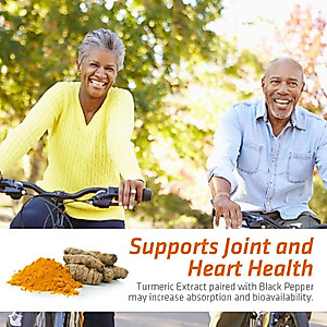 Turmeric Curcumin Supplement with BioPerine 95% Curcuminoids 2600mg with Black Pepper for Best Absorption, Bottled in USA, Best Natural Vegan Joint Support, Nature's Tumeric Capsules - 240 Capsules