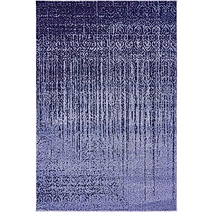 Unique Loom Del Mar Collection Area Rug-Transitional Inspired with Modern Contemporary Design, Rectangular 4' 0" x 6' 0", Blue/Navy Blue
