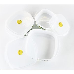 Reston Lloyd Cookware & Storage, Adjustable Vent on Lids Microwavable Cookware/Storage Set, Multiple Sizes, Fresh Lemons