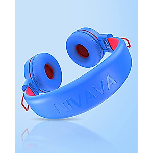 NIVAVA Kids Headphones, K8 Wired Headphones for Kids with Adjustable Headband, 3.5 MM Jack for School, Foldable On-Ear Headset for Amazon Kindle, Fire Boys Girls Children, Tablet Cellphones Airplane