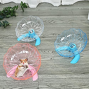 Hamster Exercise Toy Quiet Rotation Activity Venue Relieve Boredom Small Animal Running Sports Wheel Toy Cage Accessories Pink