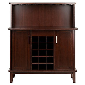 Winsome Beynac Bar Cappuccino Wine Cabinet