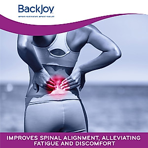 BackJoy Lumbar Support with Adjustable Strap, Designed for Spine and Lower Back Pain, Posture Correction, Adjustable, Breathable, Ideal for Office Chair, Car Seat, Desk Chair