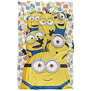Minions Blanket, 36"x58" Waving Silky Touch Super Soft Throw Blanket